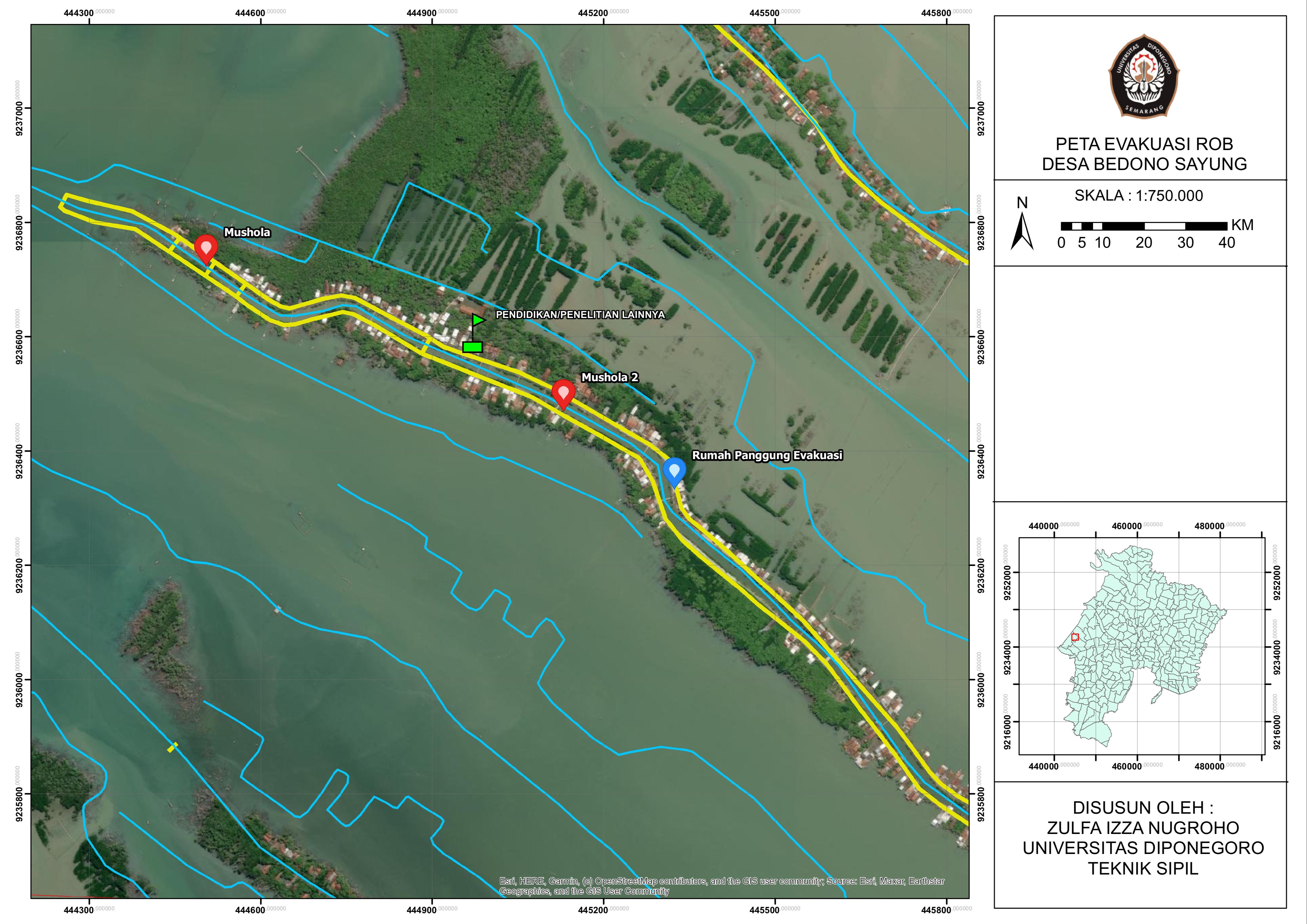 Mahasiswa KKN Tematik Undip Rancang Peta Evakuasi Banjir Rob | NNC ...