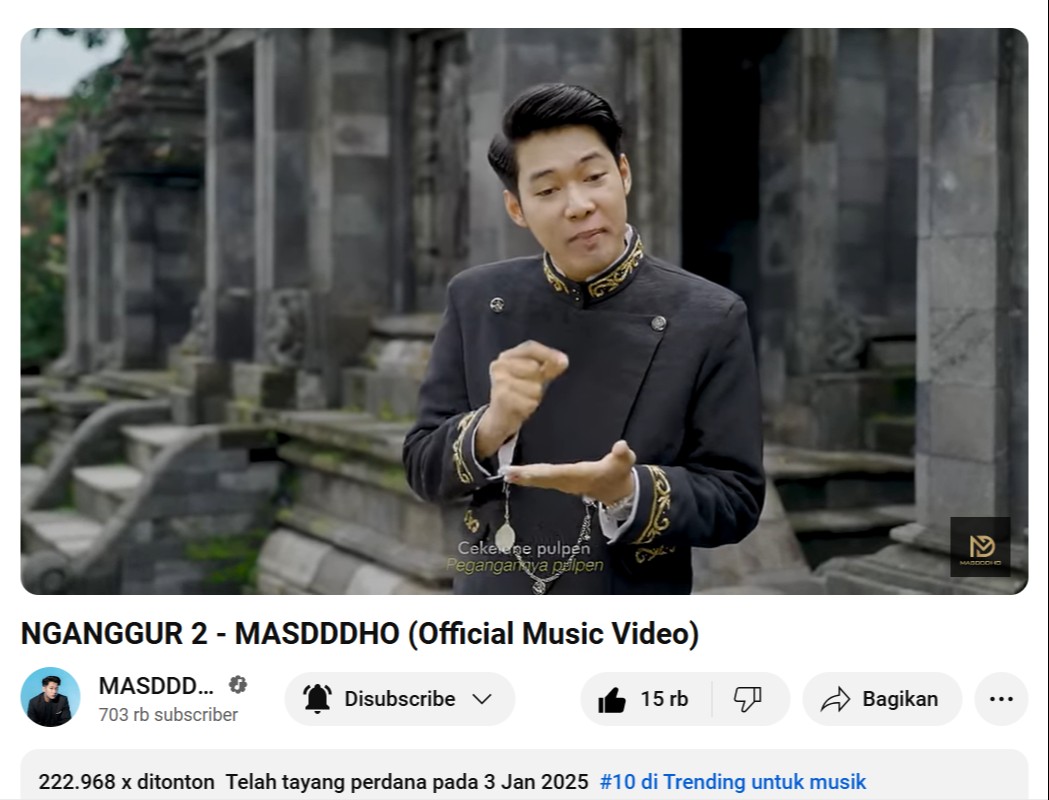 Luar Biasa, Lagu Baru Masdddho Trending 10 YouTube Sehari Usai Rilis ... Luar Biasa, Lagu Baru Masdddho Trending 10 YouTube Sehari Usai Rilis ...