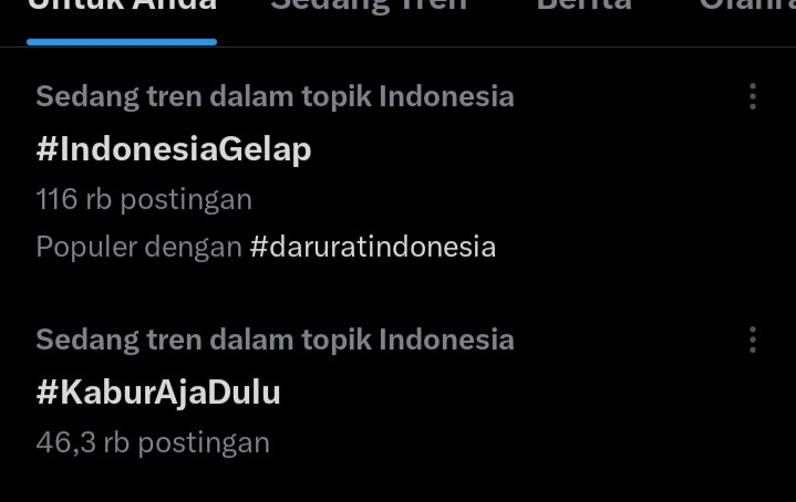 Ratusan Ribu Lebih Posting Serukan Tagar Indonesia Gelap di Platform X, Apa Itu? | NNC Netralnews