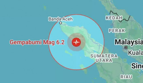 Guncangan Gempa 6,2 SR di Blangpidie Aceh Barat Daya Terasa hingga ...