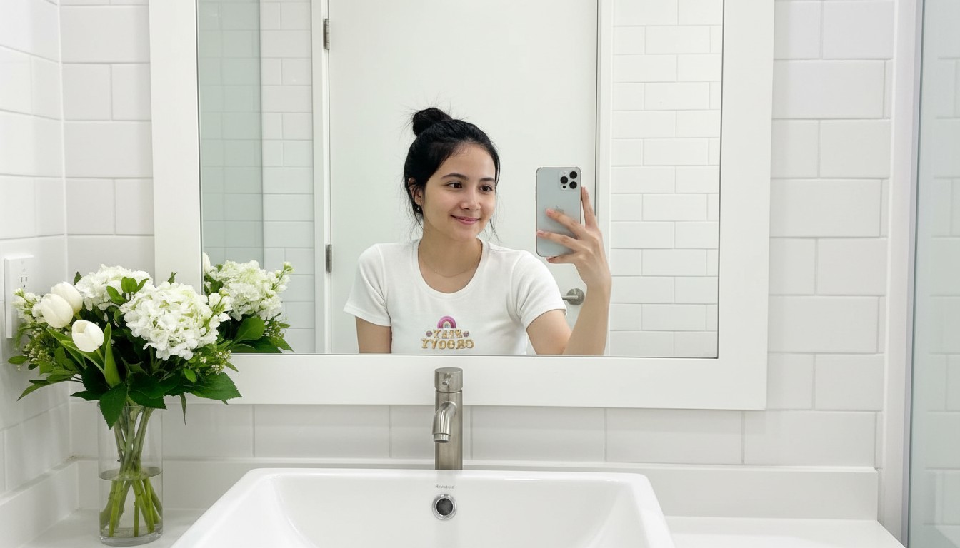 Tutorial Edit Foto Jadi Mirror Selfie Aesthetic di Kaca dengan Gemini ...