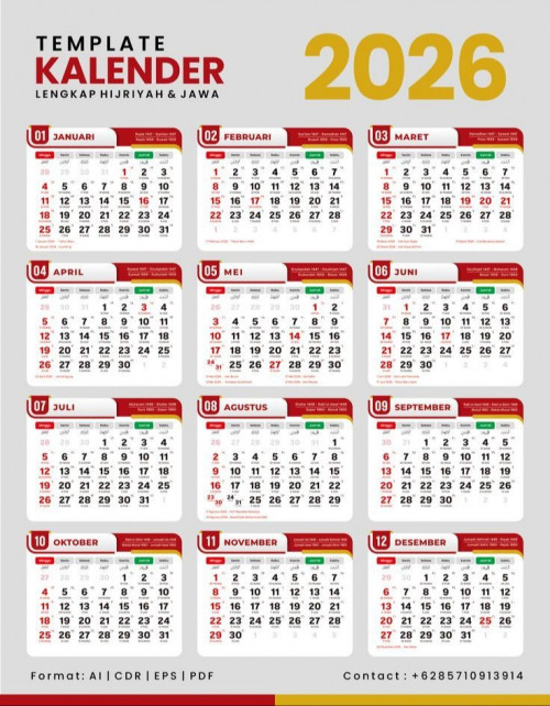 Kalender 2026: Tanggal Merah, Cuti Bersama, dan Long Weekend Resmi ...