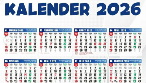 Kalender 2026 Resmi Bisa Diunduh di HP, Lengkap Tanggal Merah dan Libur ...