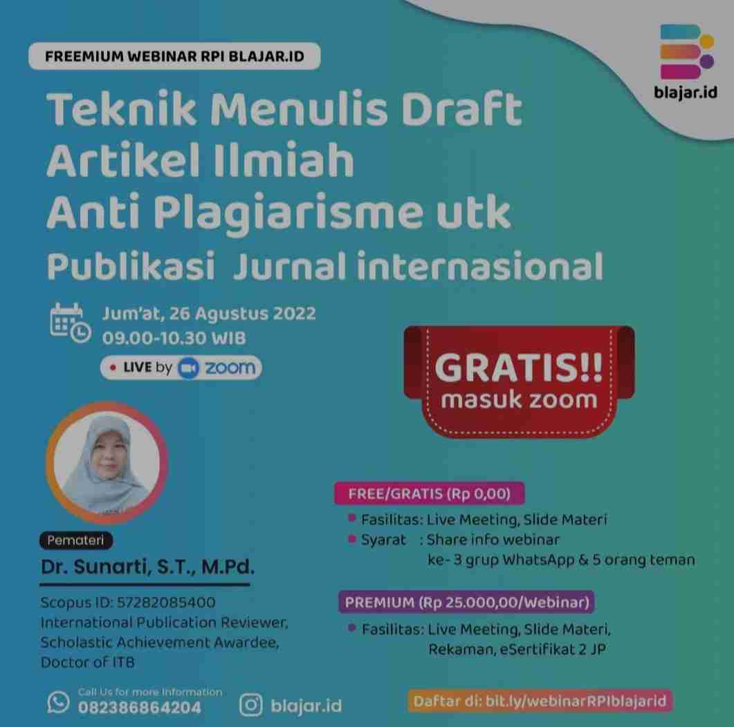 Teknik Menulis Draft Artikel Ilmiah Anti Plagiarisme utk Publikasi ...