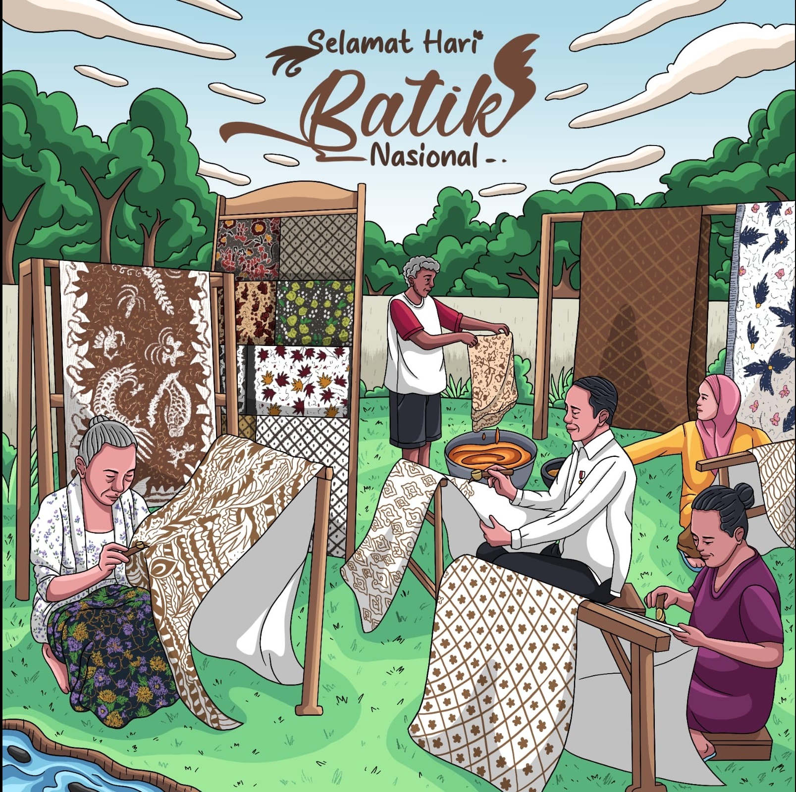 Happy National Batik Day, Jokowi: Wear It with Pride and Love | NNC ...
