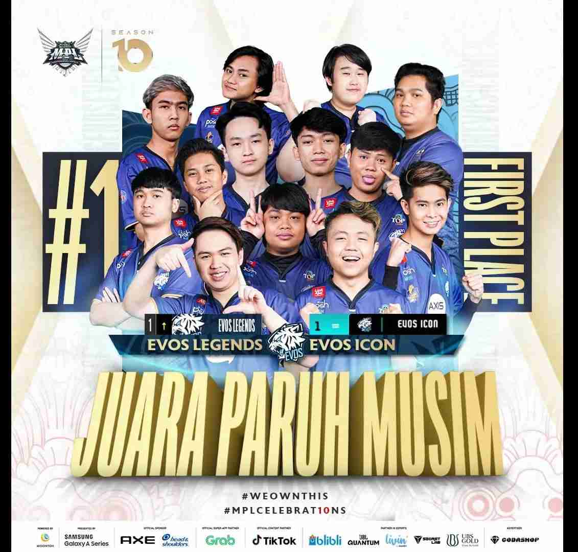 EVOS Legends dan EVOS Icon Juara Paruh Musim MPL ID dan MDL ID | NNC ...